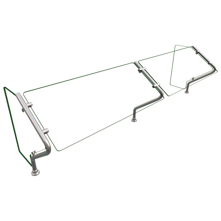ES67 Flav-R-Shield Glass Sneeze Guard | Self-Service | Hatco